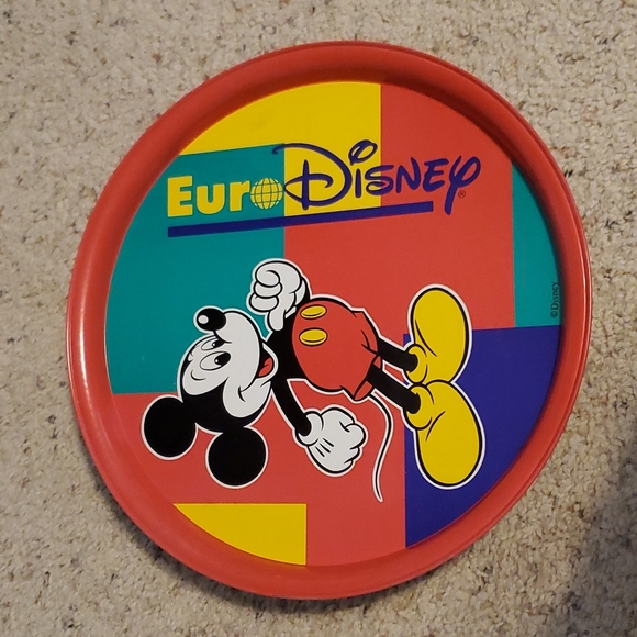 Disney | Dining | Vintage Euro Disney Mickey Mouse Multicolored Round ...